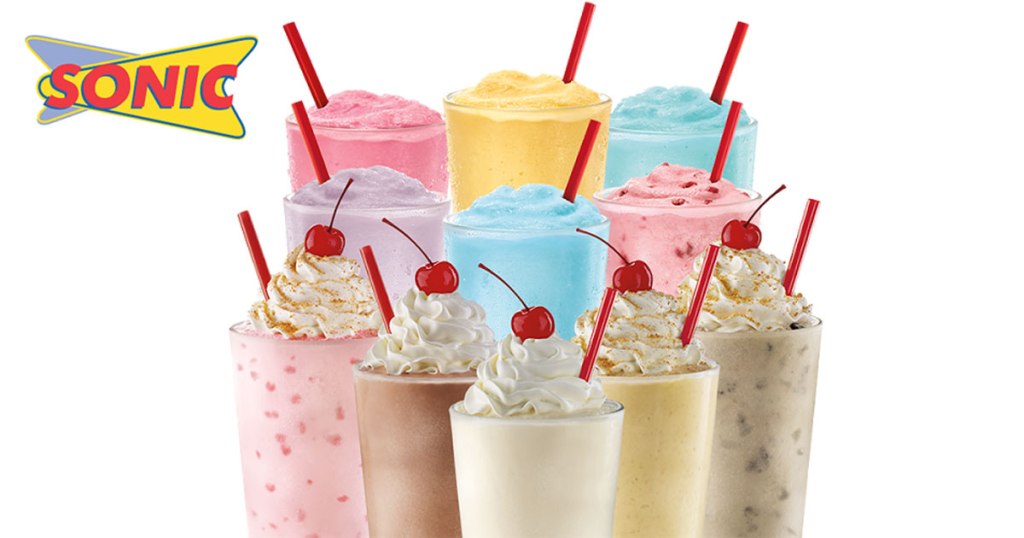 » Sonic: 1/2 Price Shakes, Floats & Ice Cream Slushes | Her Savings