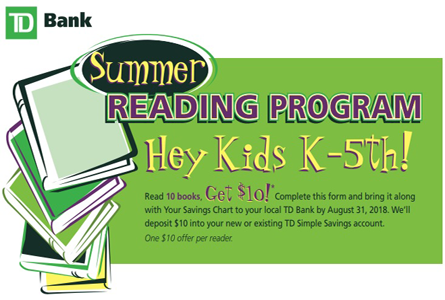 » TD Bank Summer Reading Program | Her Savings